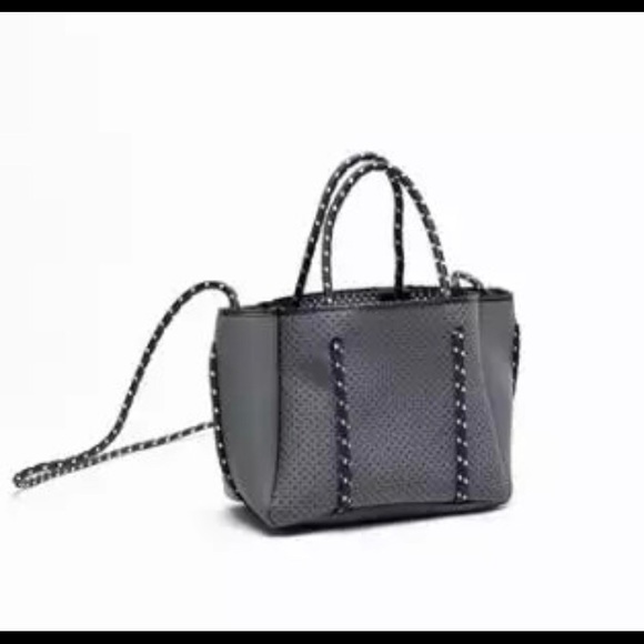 boutique | Bags | Gray Neoprene Tote Mini | Poshmark